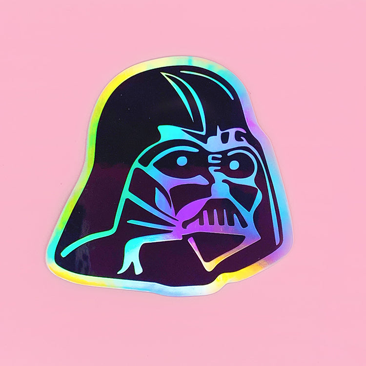 Holographic Vader Sticker – Unicorn Crafts